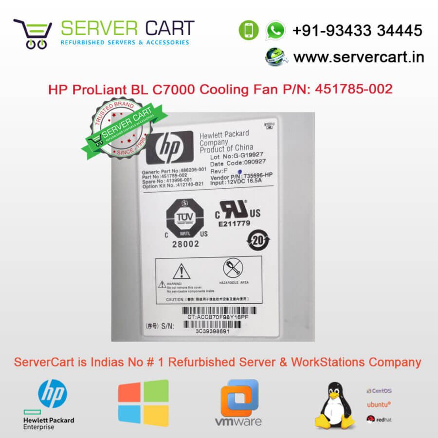 Buy HP BladeSystem C7000 Cooling Fan P/N: 451785-002 Online in India