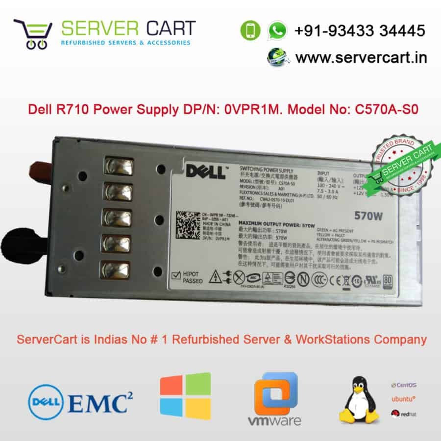 Dell R710 Server 570W SMPS 0VPR1M C570A-S0 - ServerCart