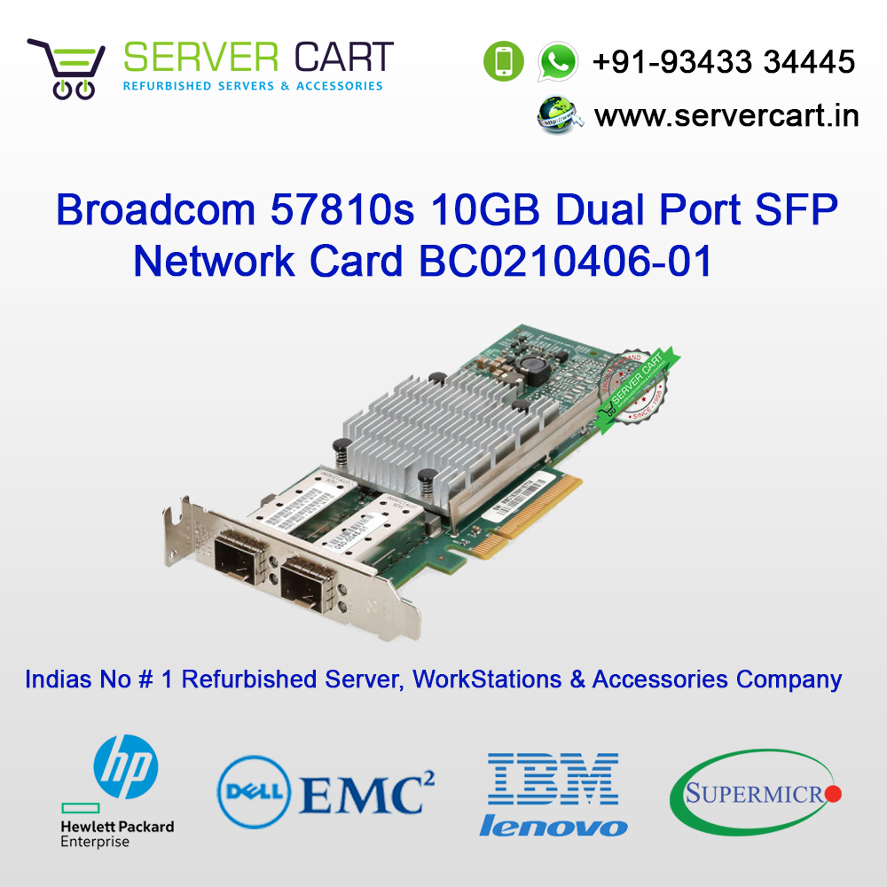 Broadcom 57810s 10GB 2 Port SFP Network Card BC0210406-01 - ServerCart