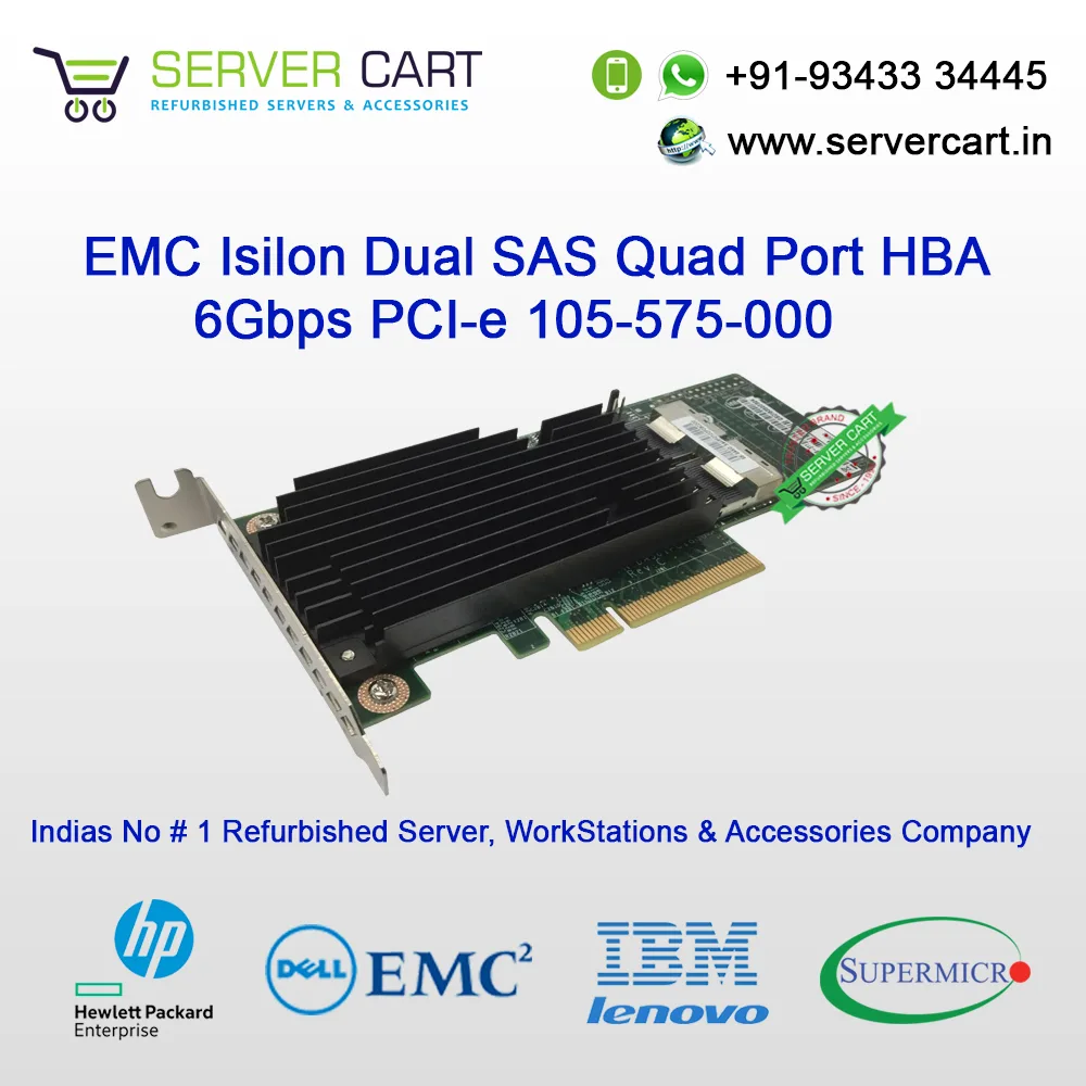 EMC Isilon Dual SAS Quad Port HBA 6Gbps PCI-e 105-575-000 - ServerCart