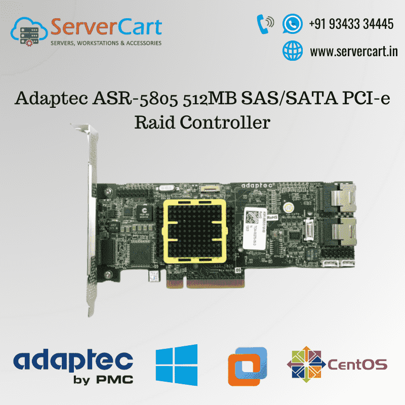 Adaptec ASR-5805 512MB SAS PCI-e Raid Controller - ServerCart