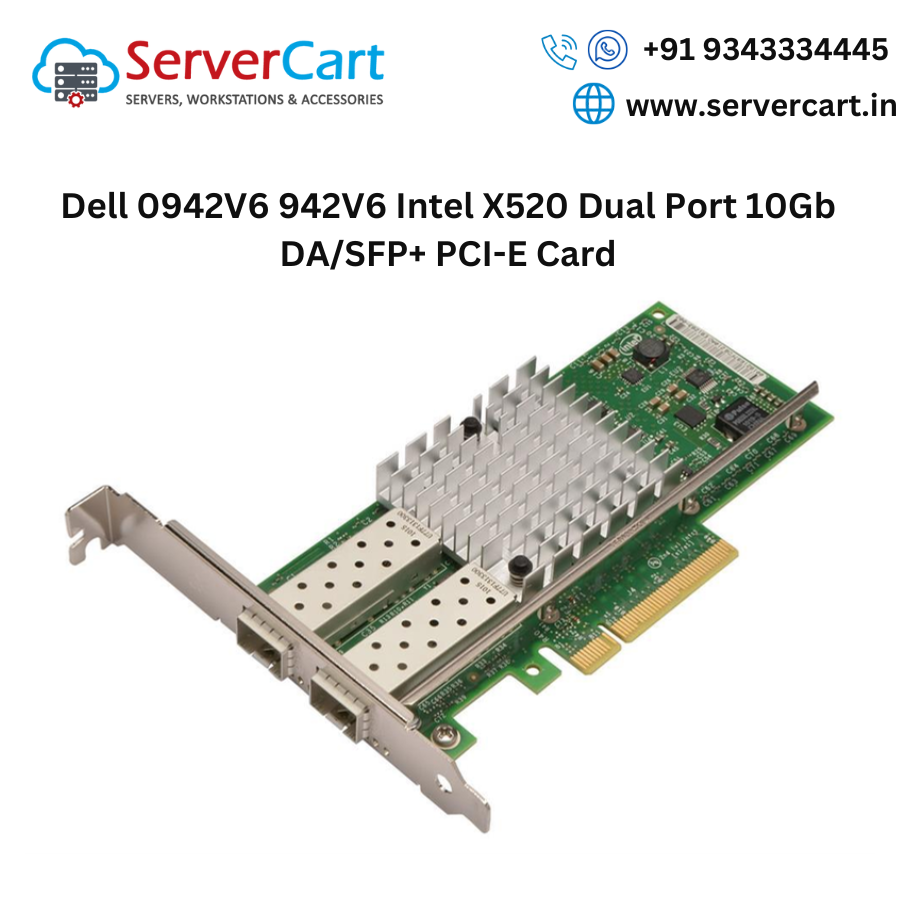 Dell 0942V6 942V6 Intel X520 Dual Port 10Gb PCI-E Card